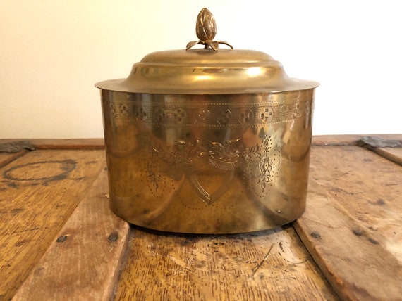 Vintage brass victorian-style jewelry box | Etsy