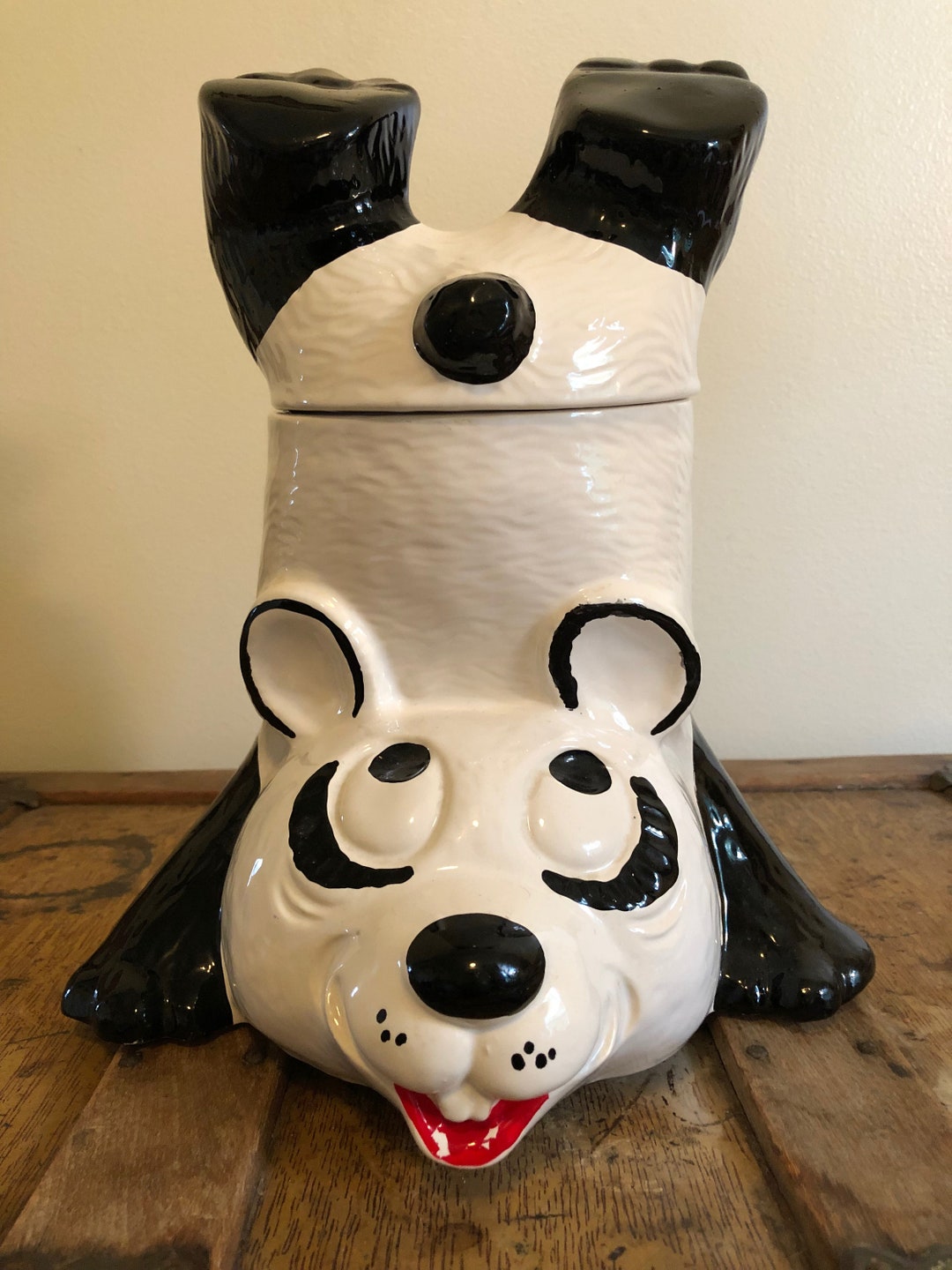 Vintage Mccoy Panda Cookie Jar - Etsy