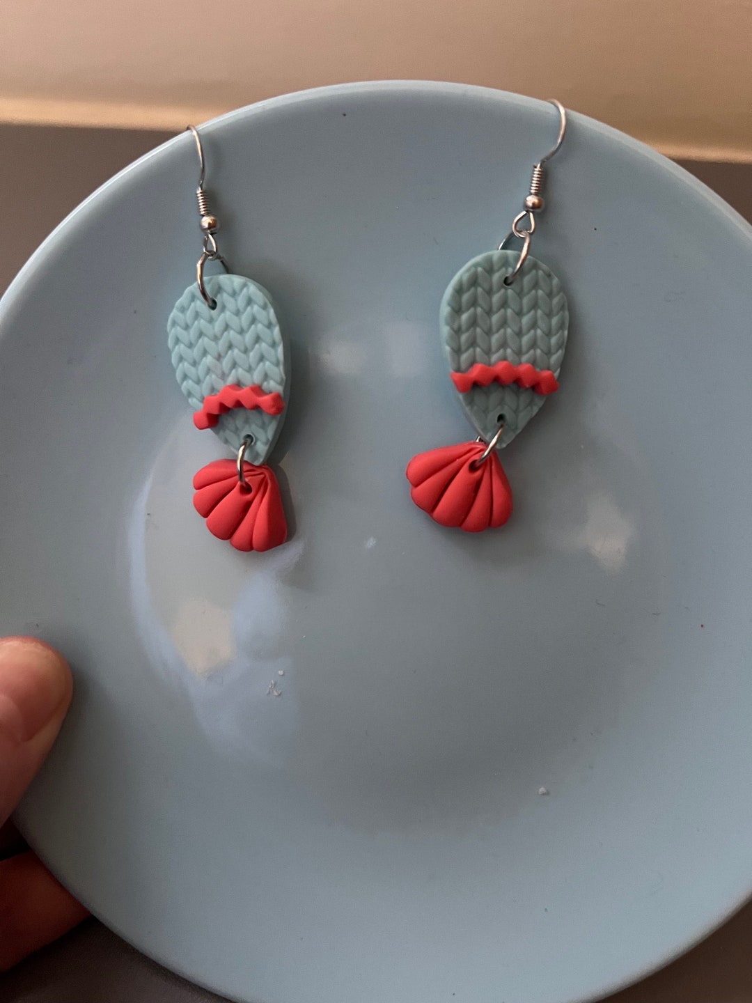 Homemade Clay Shell/summer Themed Earrings - Etsy