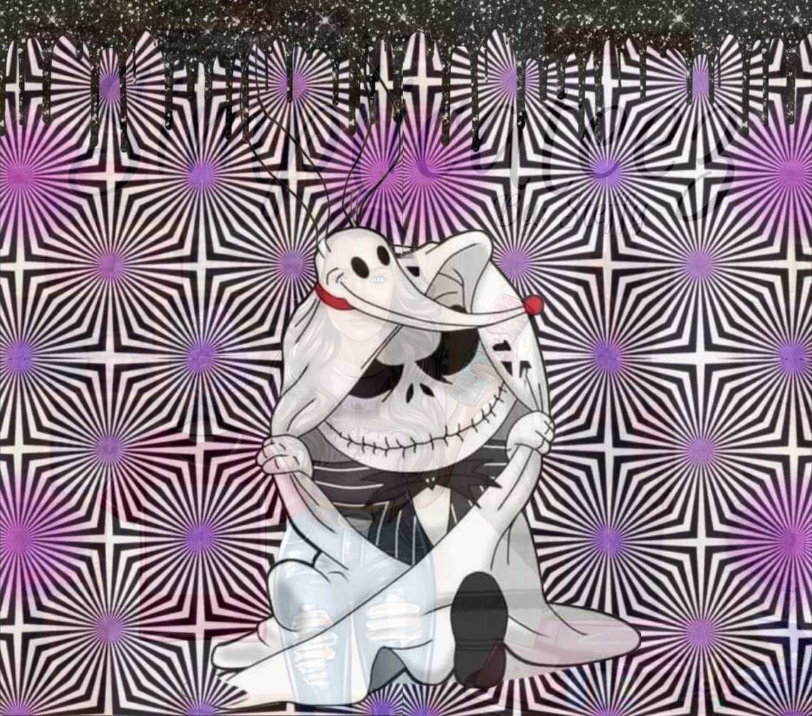 Psychedelic Nightmare Before Christmas Zero and Jack - Etsy