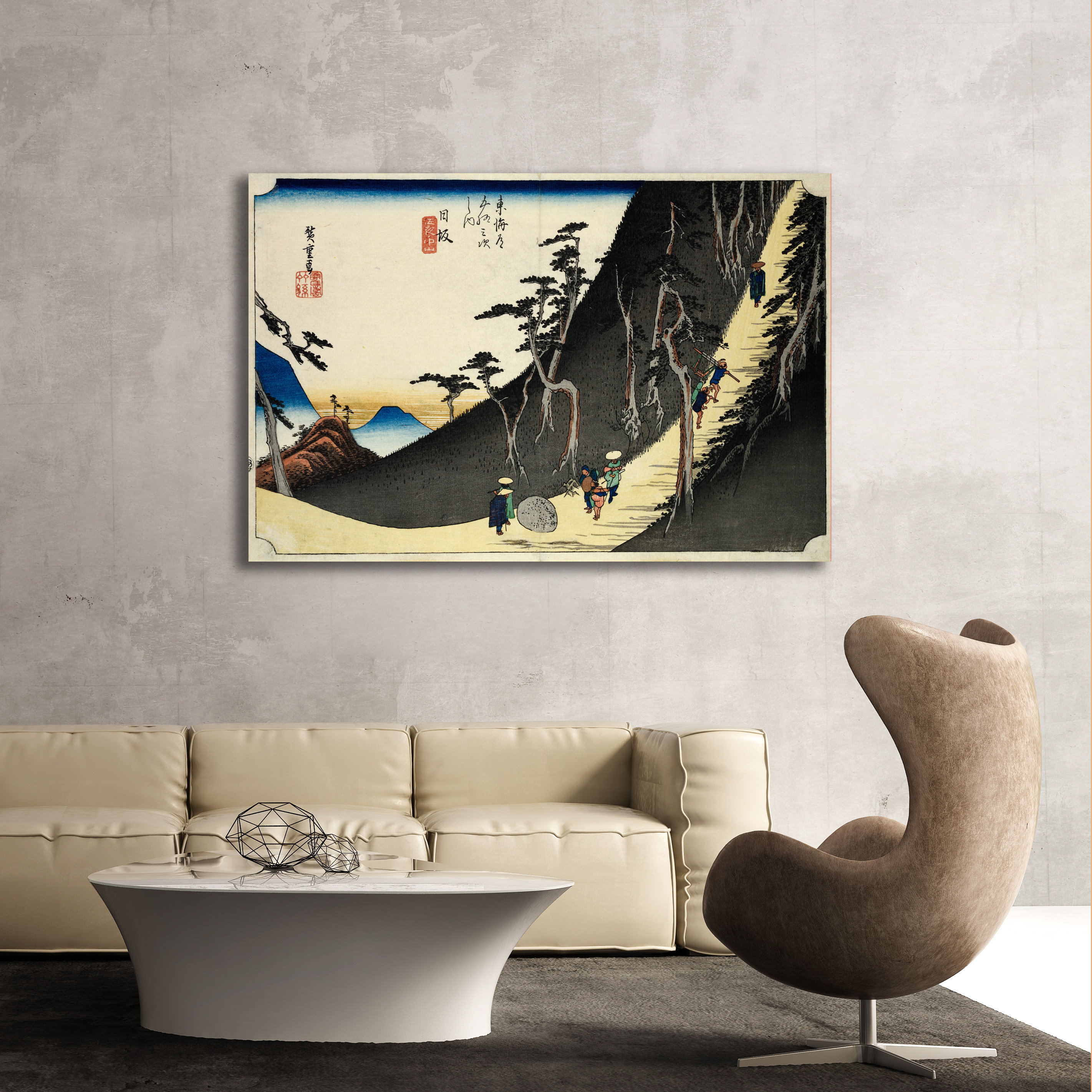Asian Japanese Hillside Path Landscape Fine Art Print From a Japanese ...