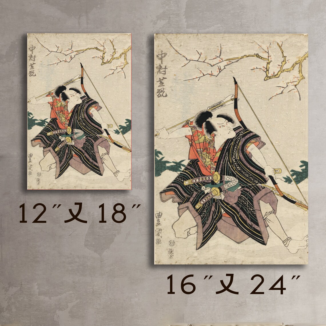 Old Japanese Samurai Archer Warrior With a Bow and Arrow Wood - Etsy