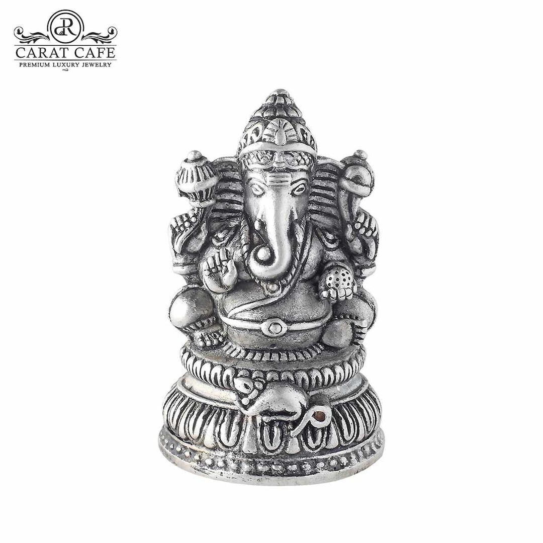 Silver Ganesha Murti for Car Dashboard , Home & Office Pure 925 Solid ...