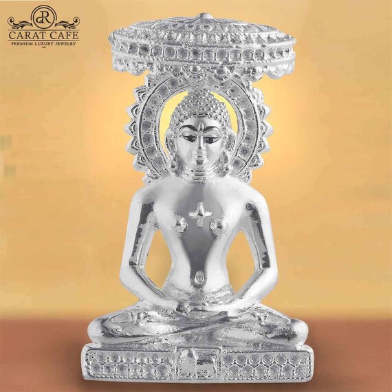 Jain God Mahavir Swamy Pure Silver Idol - Etsy