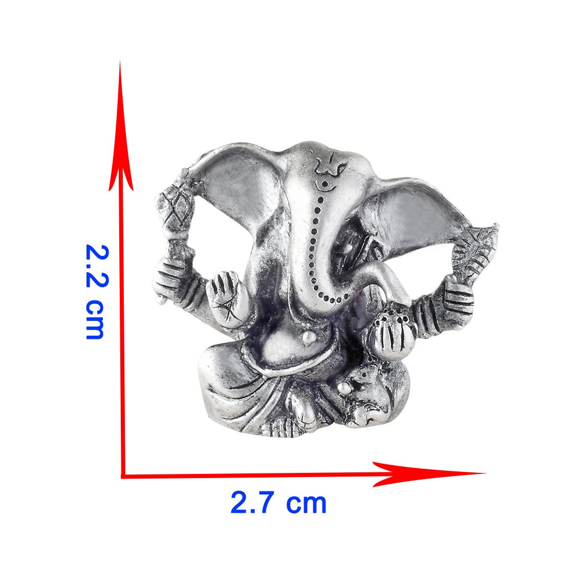 Silver Ganesha Murti for Car Dashboard , Home & Office Pure 925 Solid ...