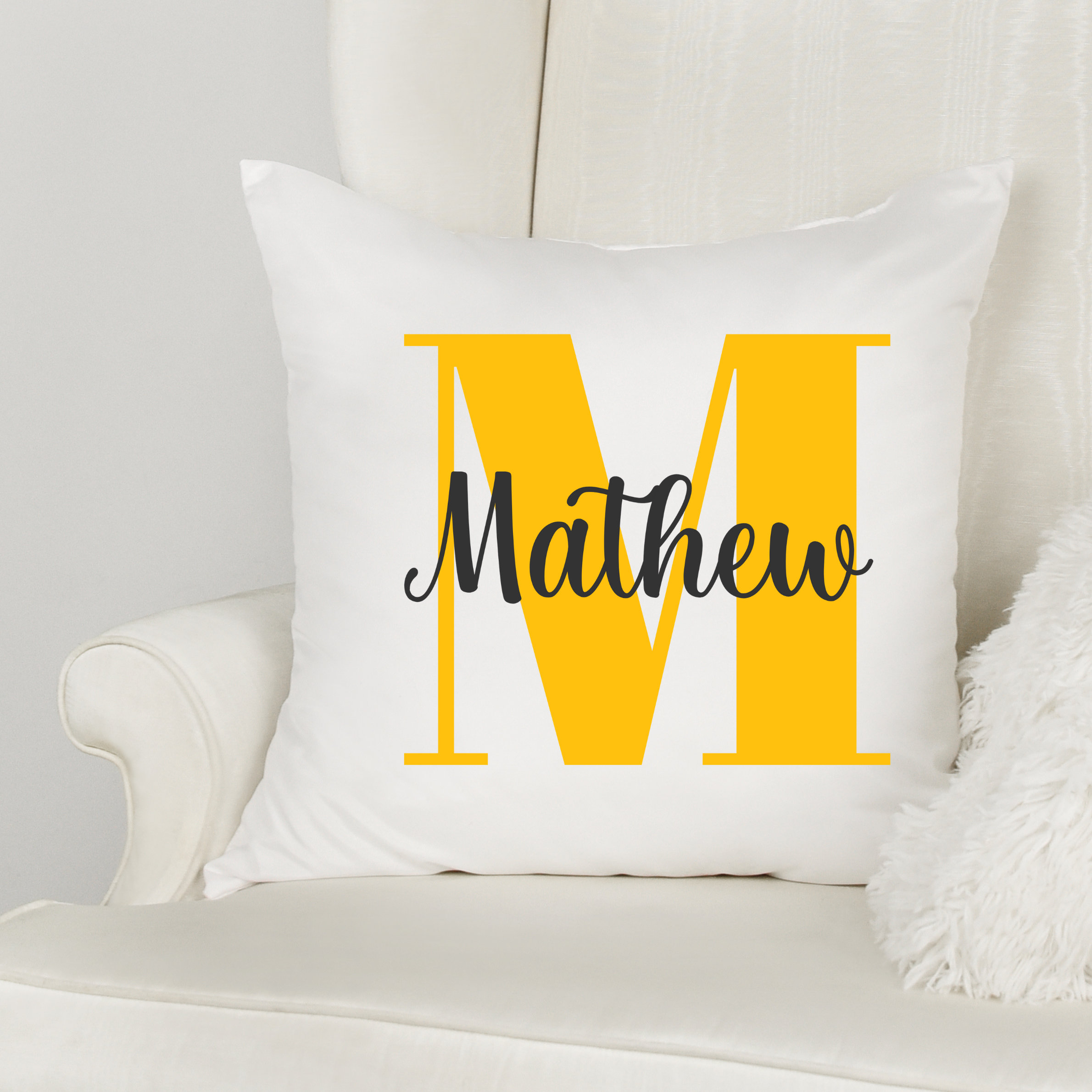 Personalized Initial and Name Throw Pillows, Customized With Names ...