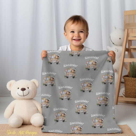 Personalized Toddler Name Blanket Custom Zoo Animals Blanket for Girl Boy Cute Baby Bedding Personalized Baby Shower Gift for Kids Custom. Etsy Ireland