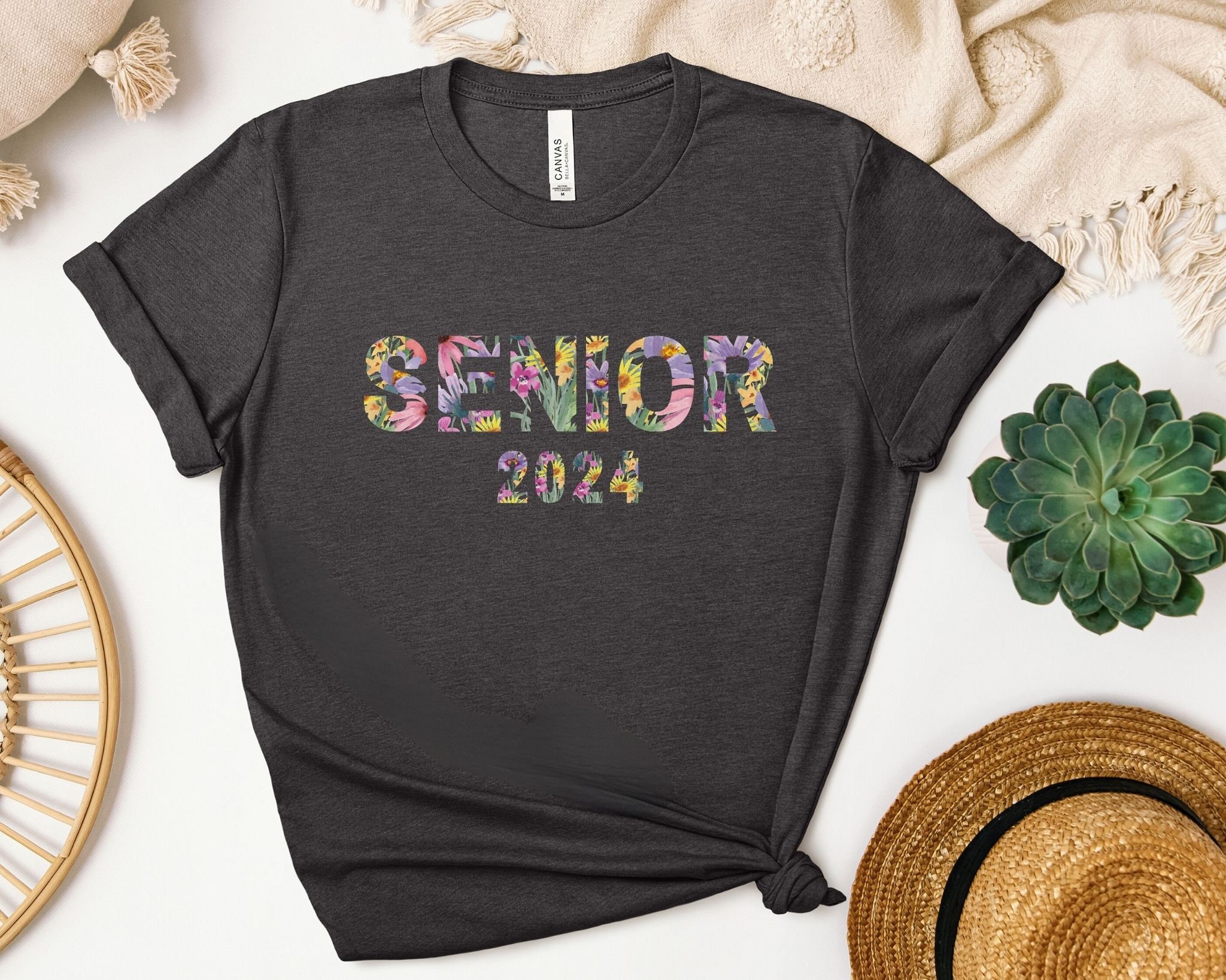 Senior 2024 Shirt High School Graduation T-shirt Gift for Grad Class of ...