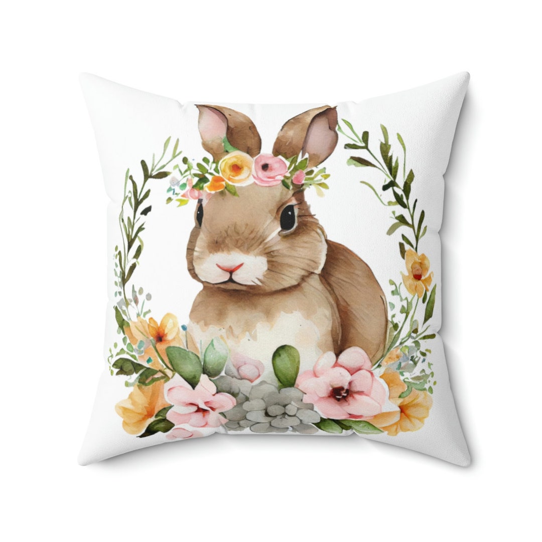 Easter Bunny Throw Pillow Easter Pillow Cases Decorative Pillow Spring ...