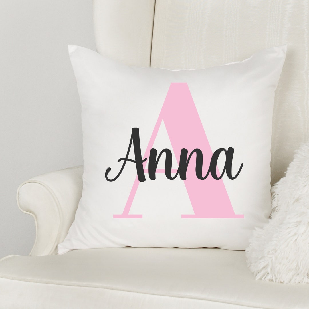 Personalized Initial and Name Throw Pillows, Customized With Names ...