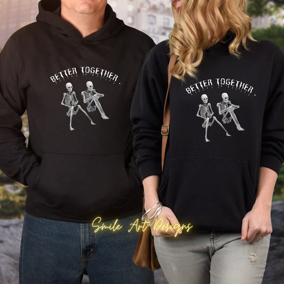 Better Together Matching Skull Halloween Hoodies Matching - Etsy