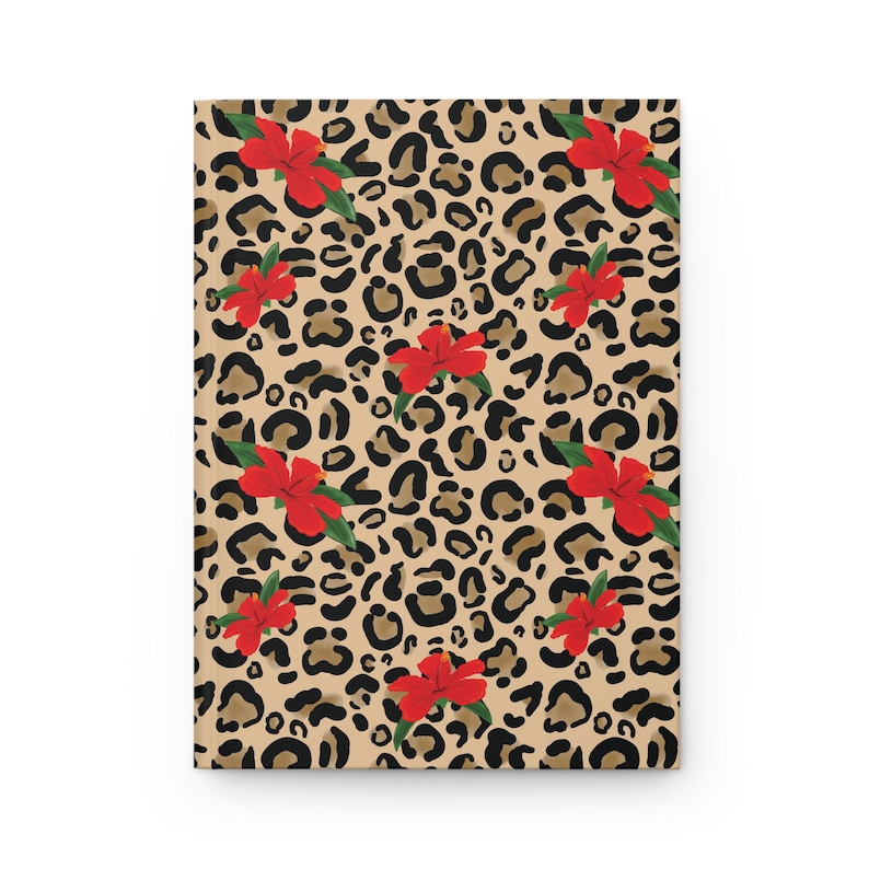 Floral Leopard Print Hardcover Journal or Spiral Notebook - Etsy
