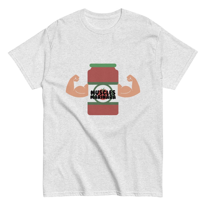 Unisex Graphic Muscles Marinara Pump Cover. Funny Gym Shirt. Mussels ...