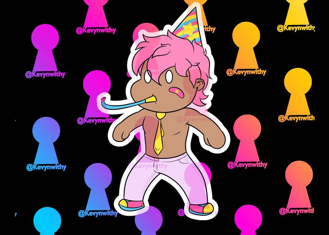 Chibi Party Glitz Sticker - Etsy