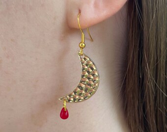 Red Glass Tear Drop | Etsy