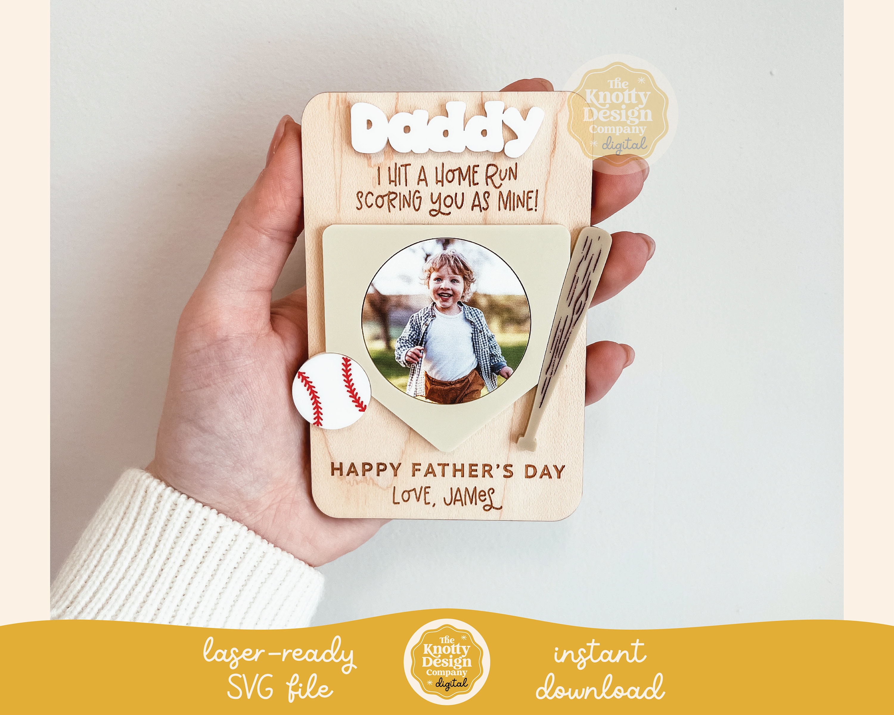 Father's Day Picture Frame Magnet SVG, Father's Day Photo Magnet SVG ...