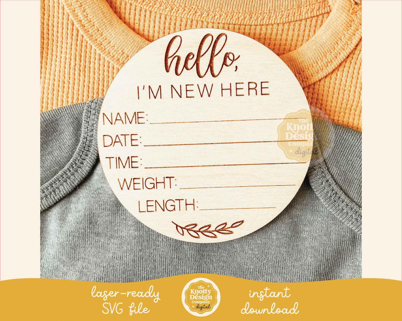 Birth Announcement Sign SVG File, I'm New Here Baby Sign SVG, Baby Sign ...