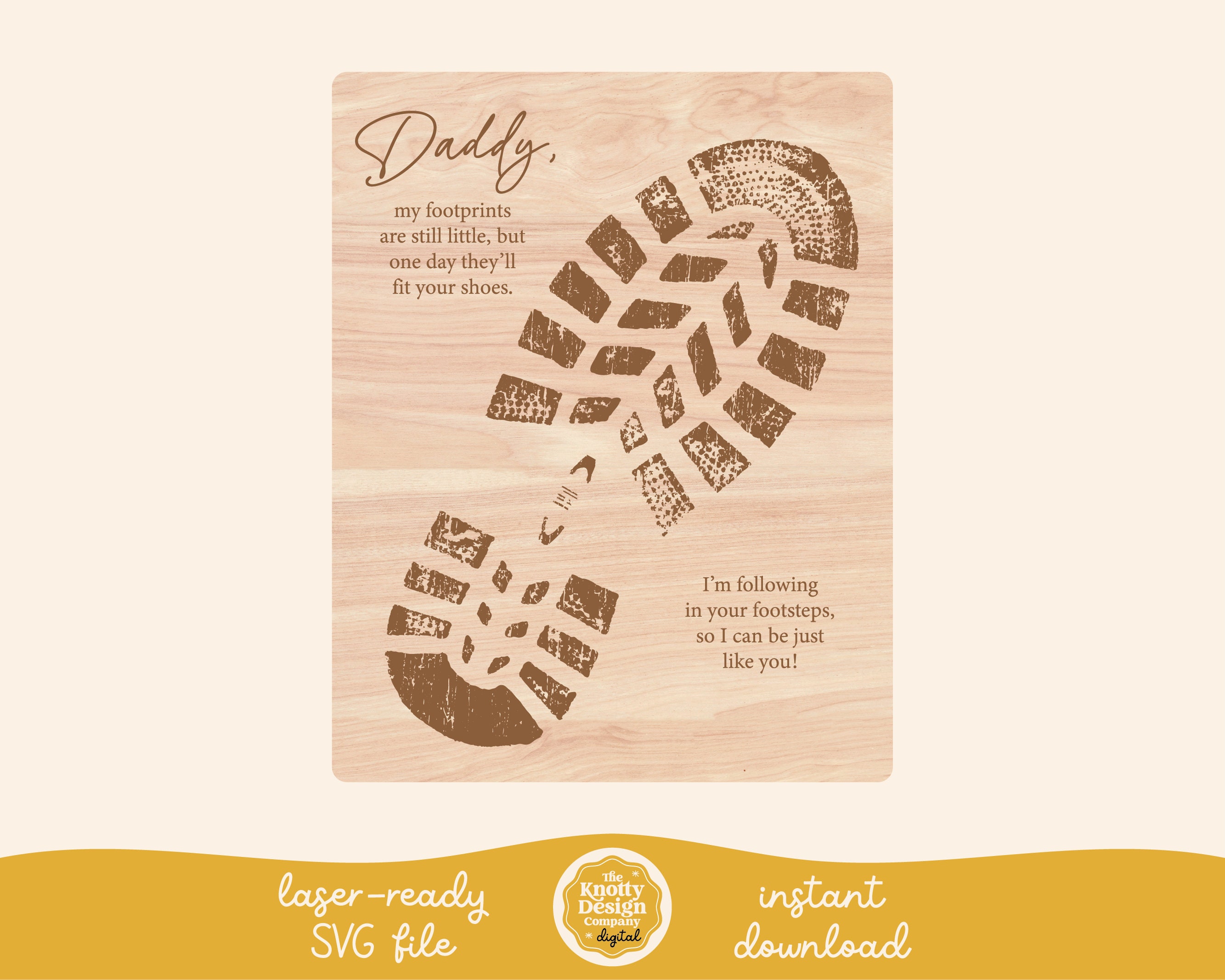 Father's Day Footprint Sign SVG, Father's Day SVG, Boot Footprint Sign ...