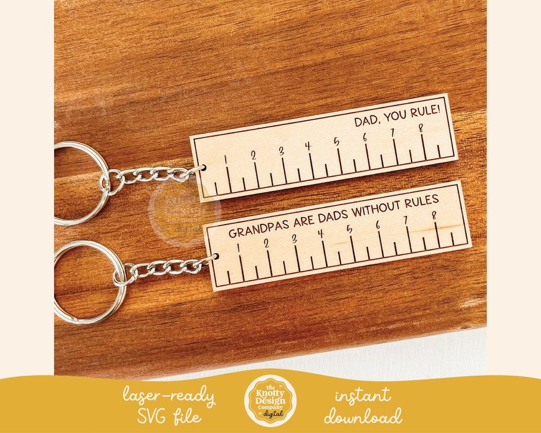 Dad Keychain Laser SVG File, Grandpa Keychain Laser SVG File, Father's ...
