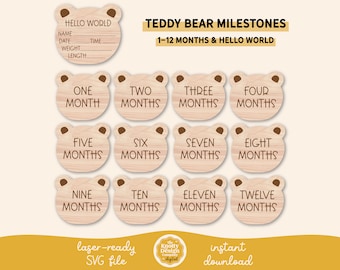 Sunflower Milestone Set SVG File, Baby Milestone Set SVG, Baby Monthly ...