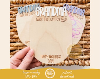 Mother's Day Fingerprint Magnet SVG, Mother's Day SVG, DIY Magnet Svg ...