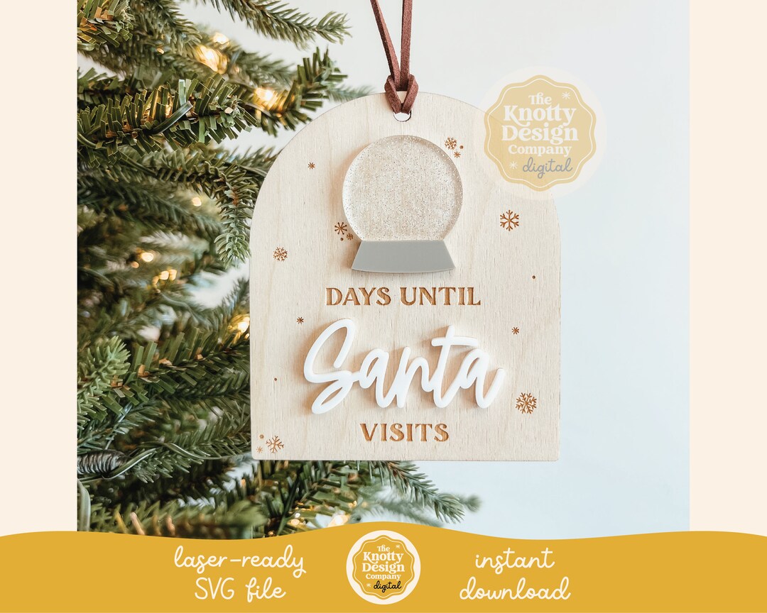 Christmas Countdown Ornament SVG, Days Until Christmas SVG, Christmas ...