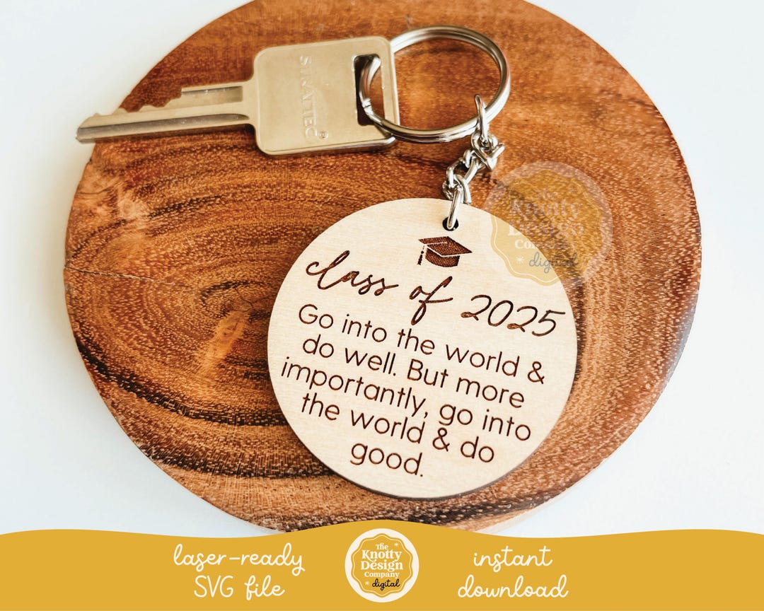 Class of 2025 Keychain Laser SVG File, Grad Keychain SVG, 2025 ...