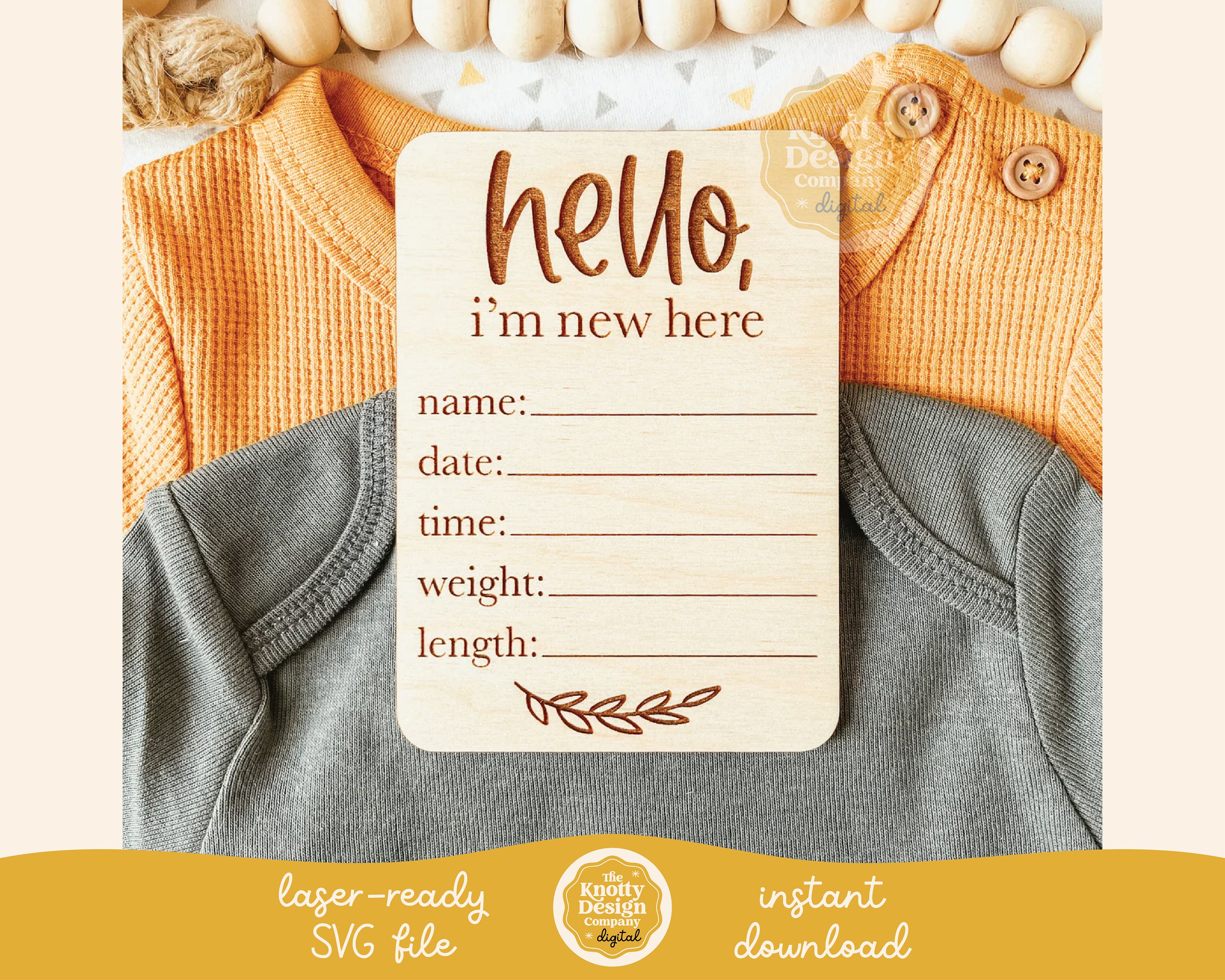 Birth Announcement Sign SVG File, I'm New Here Baby Sign SVG, Baby Sign ...