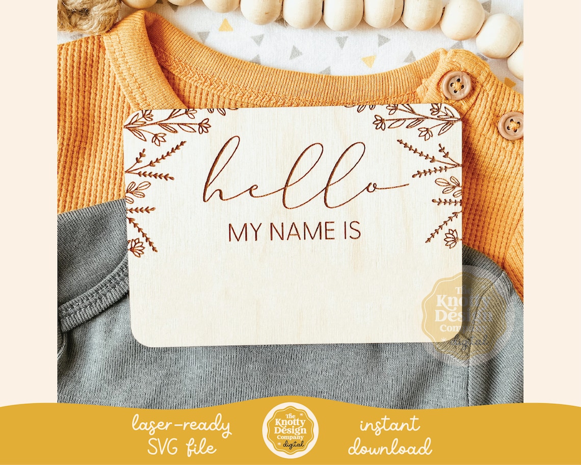 Floral Birth Announcement Sign SVG File, I'm New Here Baby Sign SVG ...