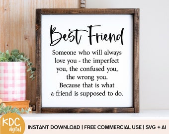 Best Friend Sign Svg - Etsy