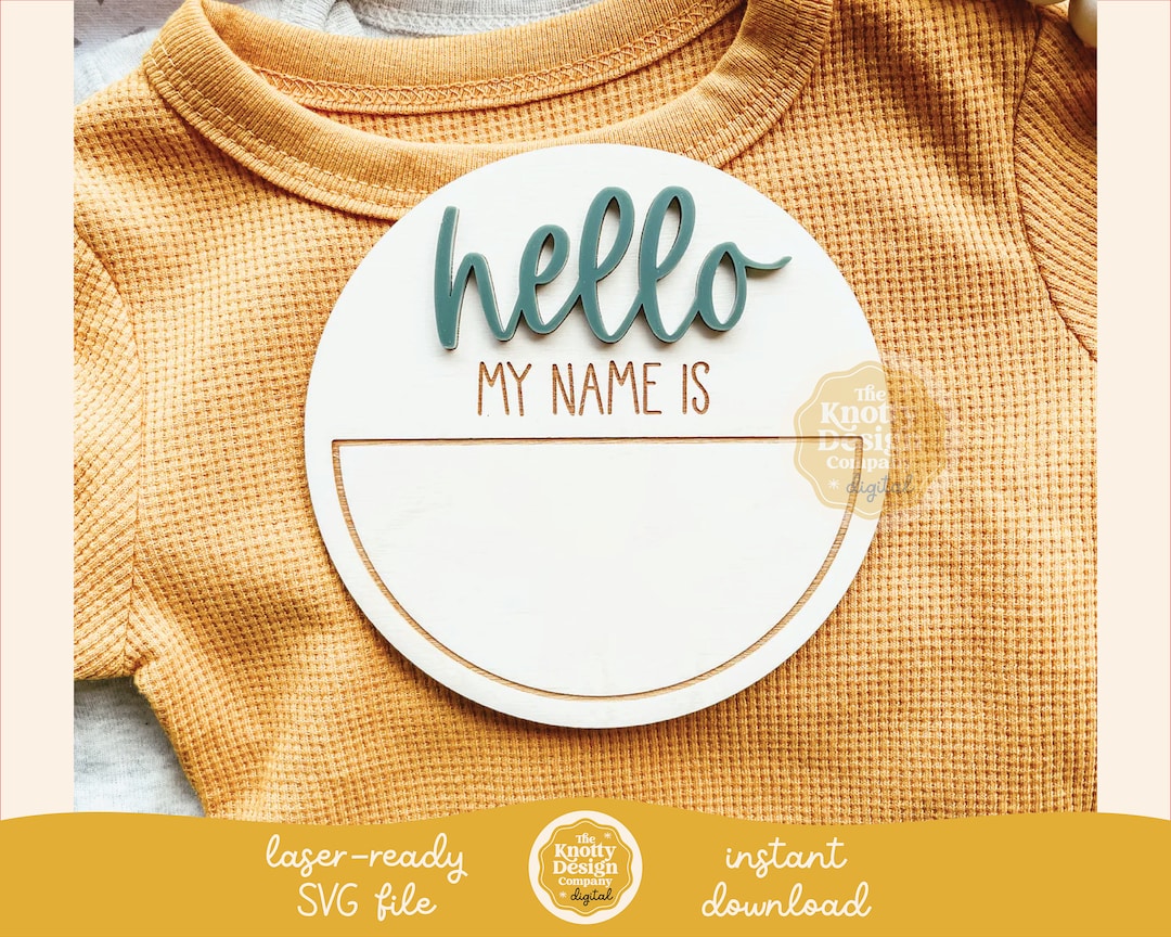 Birth Announcement Sign SVG File, I'm New Here Sign SVG, Name Reveal ...