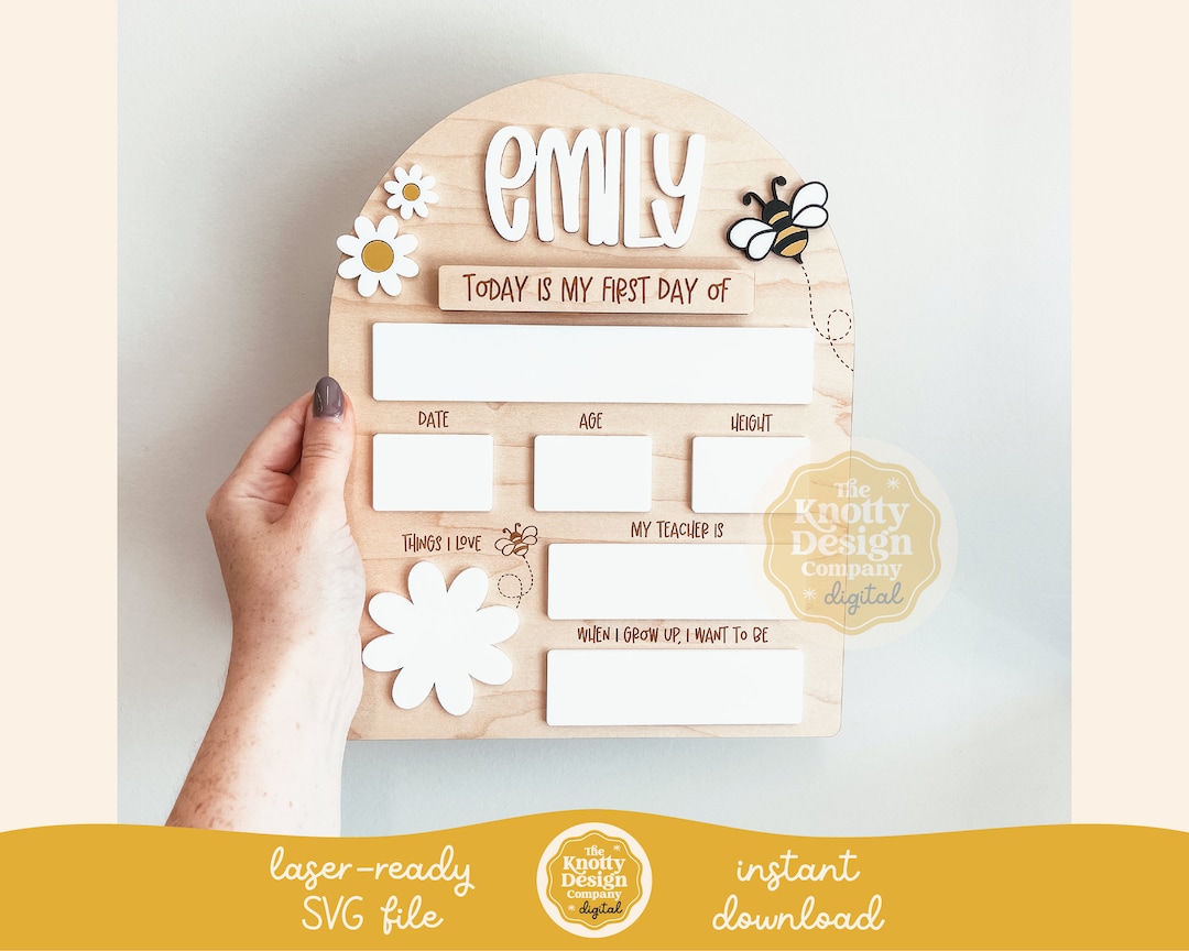 First Day of School Sign SVG, School Board SVG, Back to School Sign ...