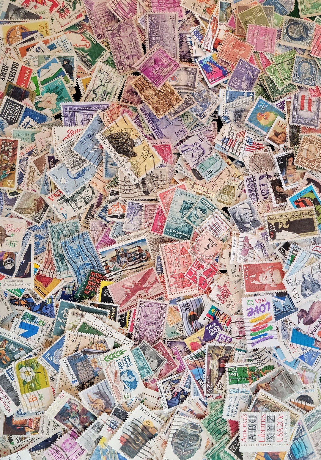 1001 Different U.S. Stamps - Etsy