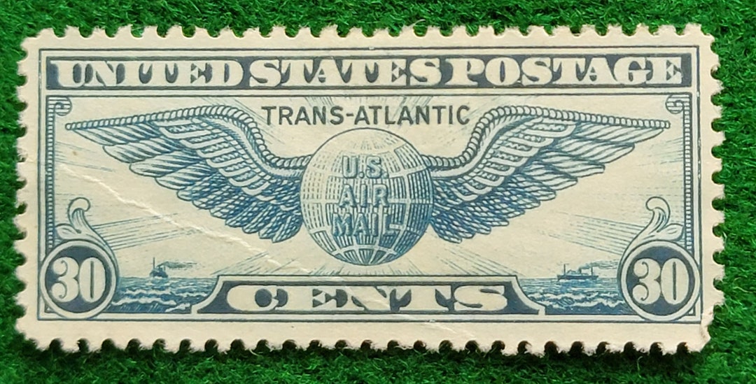 Vintage 1930s Winged Globe Airmail US Stamps - Etsy