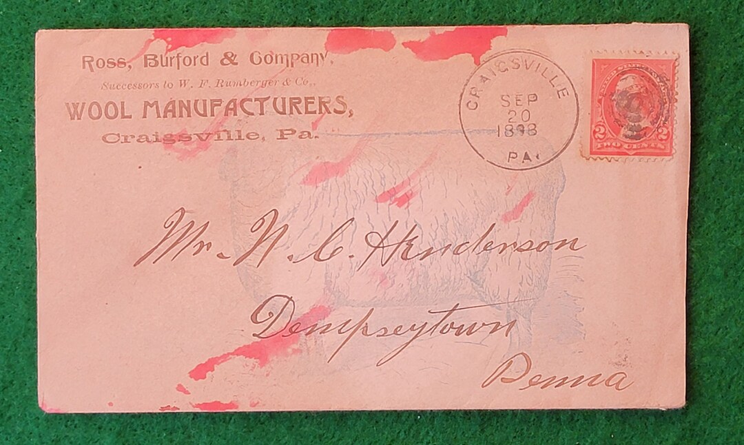 1898 Envelope With Rare Stamp - Etsy