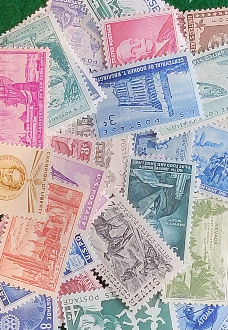 More Than 40 Different Mint Commemorative Stamps From the 1950's - Etsy