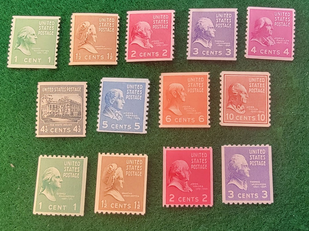 Vintage 1938 Presidential Series Coil Stamps - Etsy