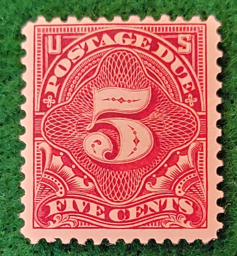 Vintage 1895 5c Postage Due Mint Stamp - Etsy