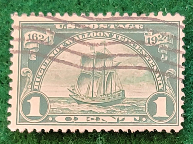Vintage 1924 Huguenot-walloon of Used US Stamps - Etsy