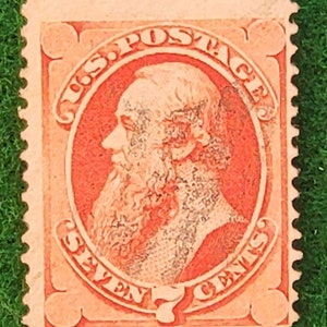 Vintage and Rare 1871 Used 7c US Stamp - Etsy