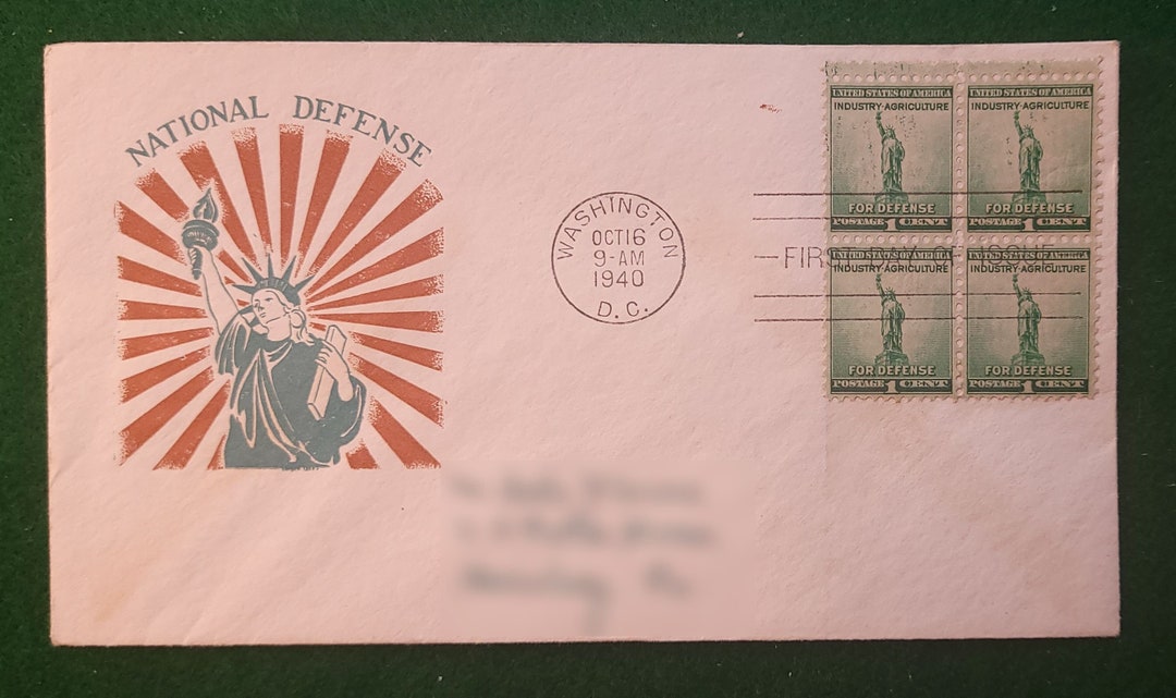 Vintage FDC 1940 National Defense US Stamps - Etsy