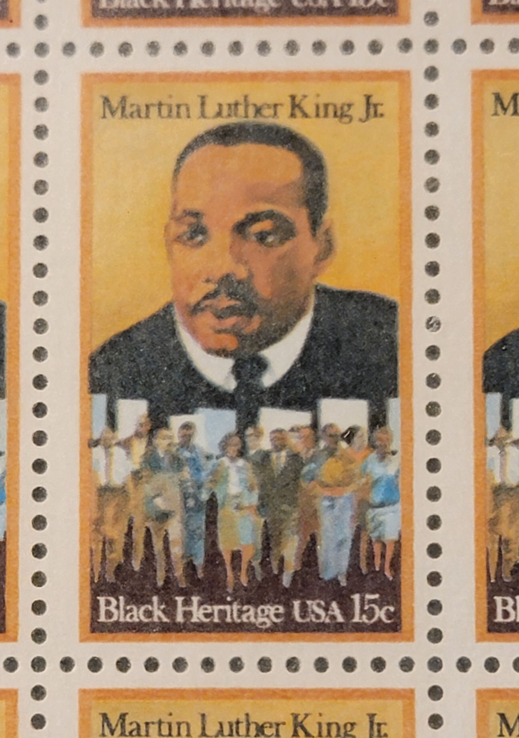Vintage Full Sheet Martin Luther King US Stamps - Etsy