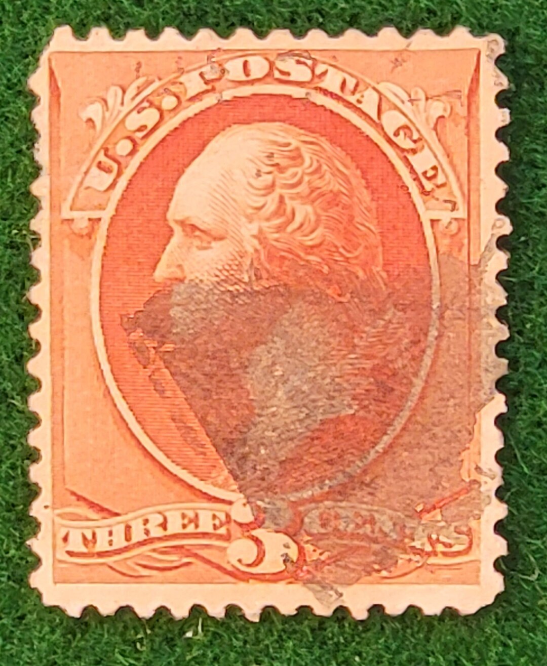 Vintage 1887 3c Used Postage Stamp - Etsy