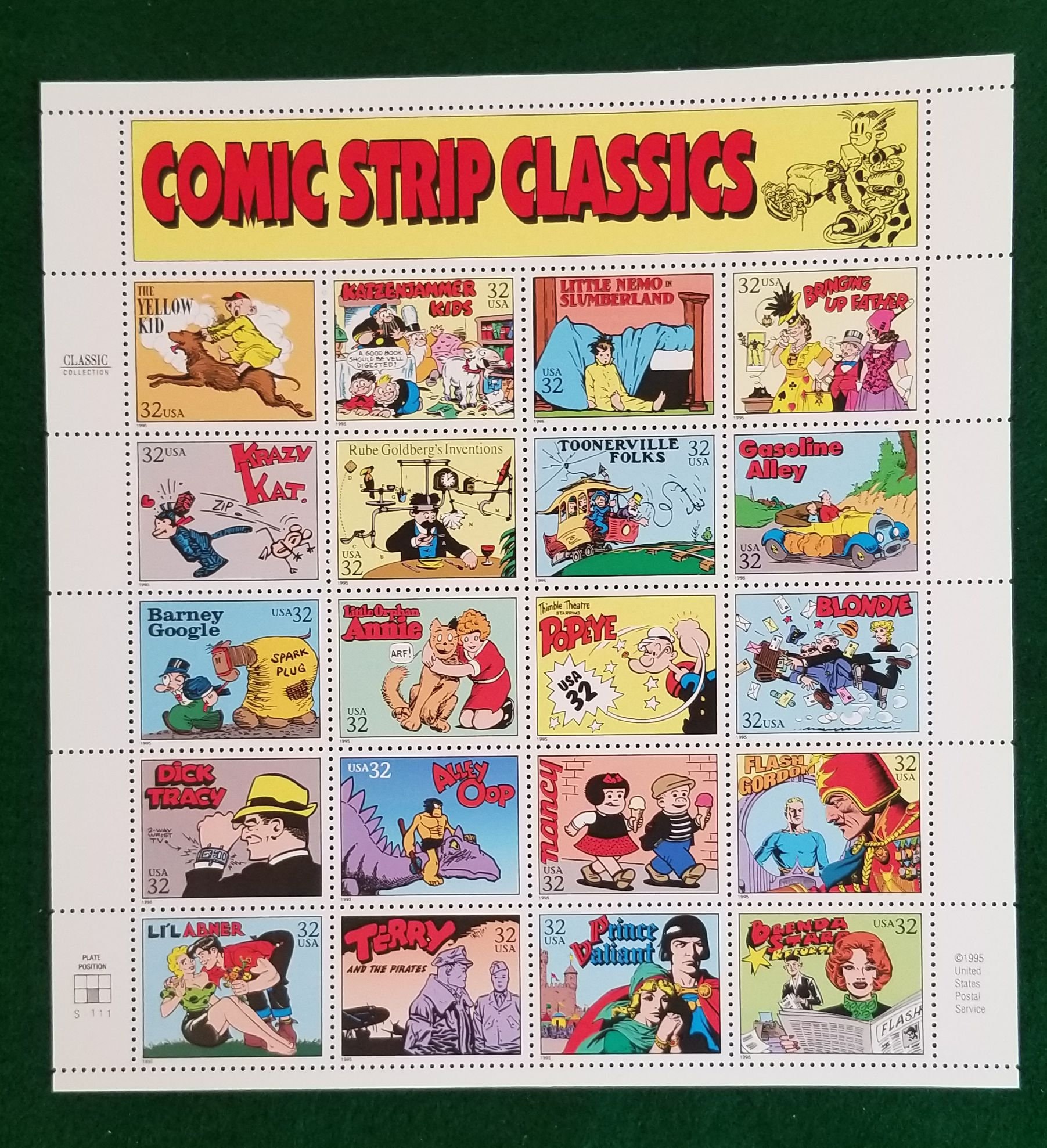 Comic Strip Classics - 1995 - Full Sheet - Scott #3000 - Etsy