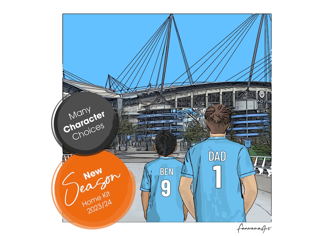 Manchester City Gifts Personalised Etihad Stadium Print Perfect for ...