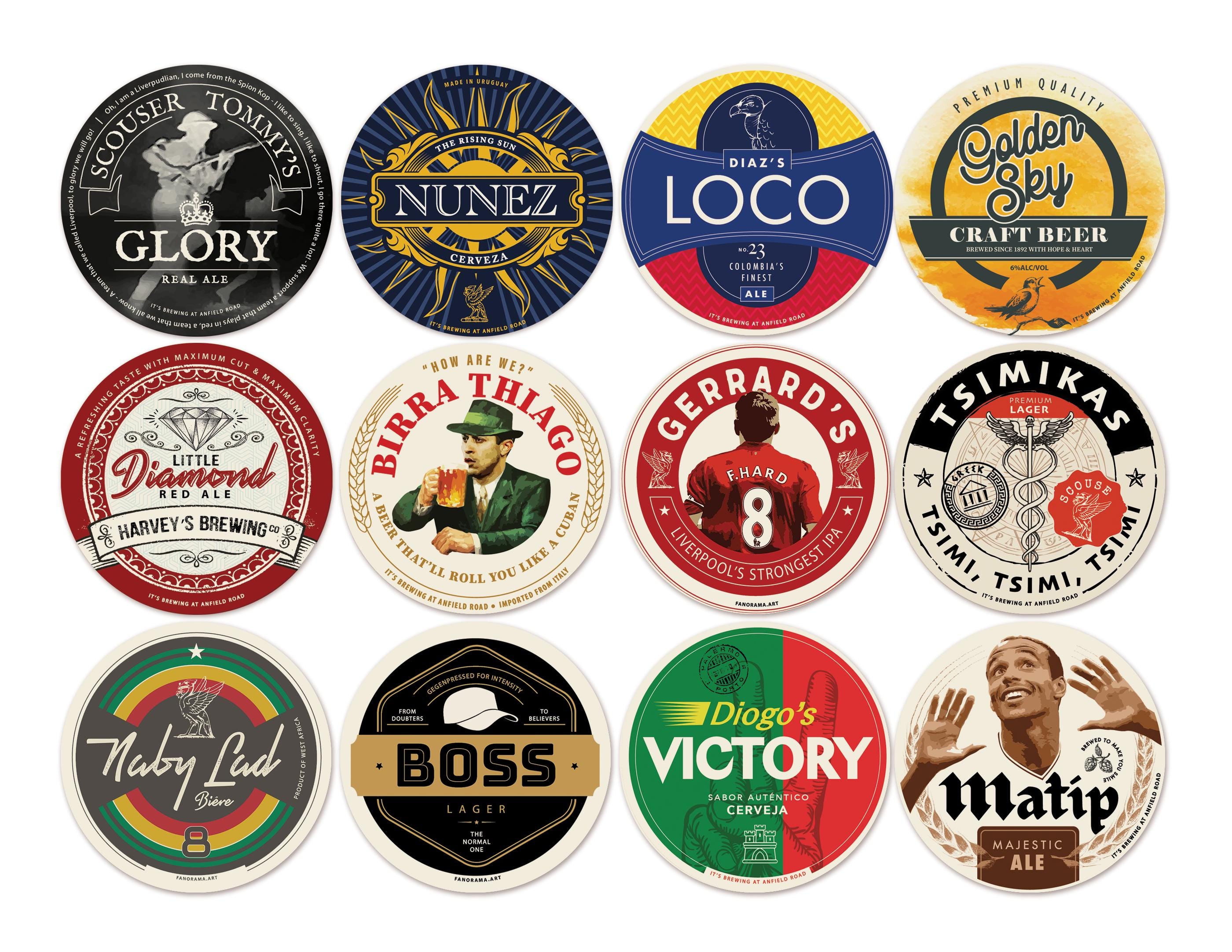 Liverpool fc gifts 12 LFC beer mats