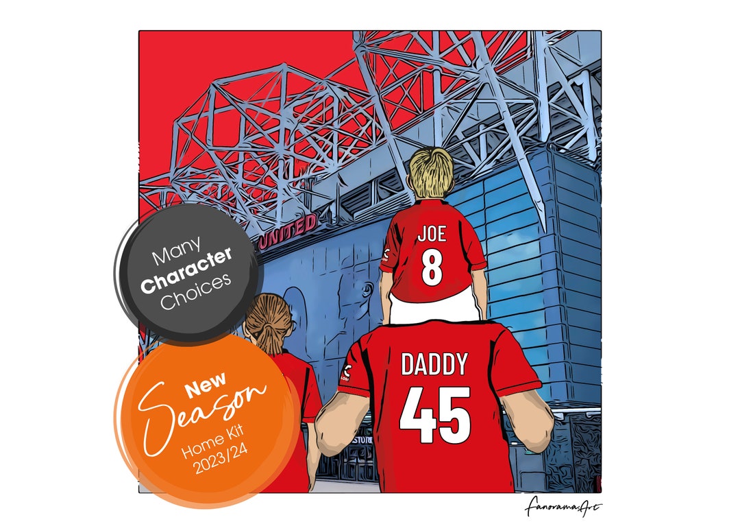 Manchester United FC Gifts Personalised Old Trafford Stadium Print ...