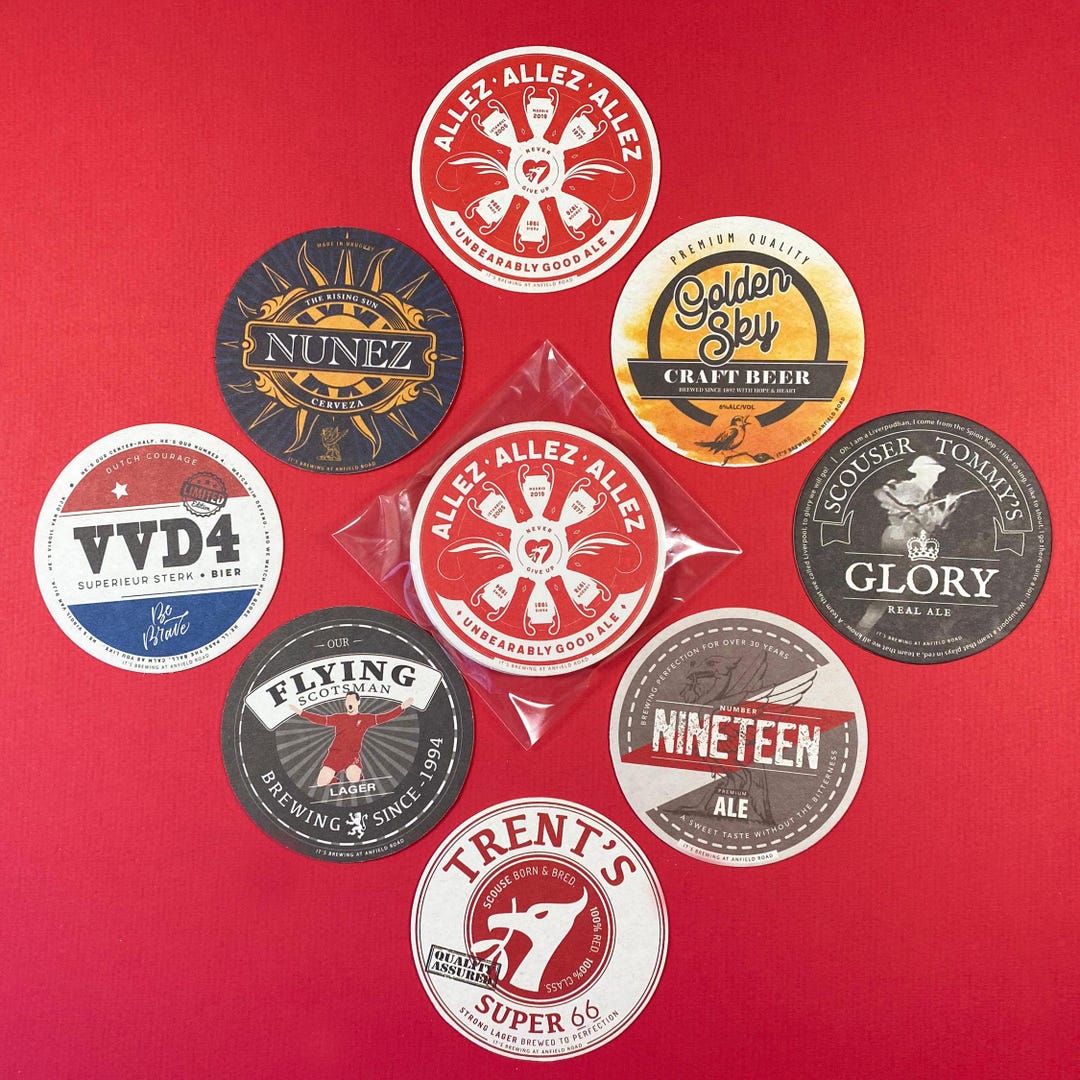 Liverpool Fc Gifts, LFC Beer Mats - Etsy UK