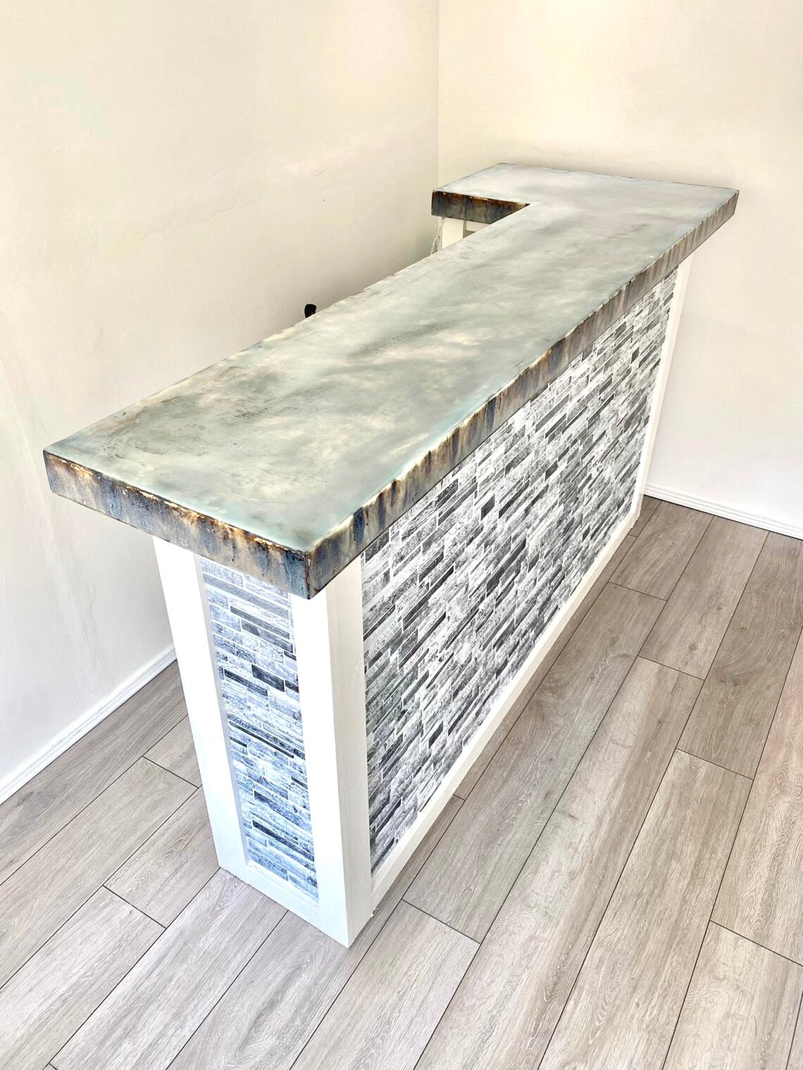 Handmade L-Shaped Home Bar/Drinks bar | Etsy