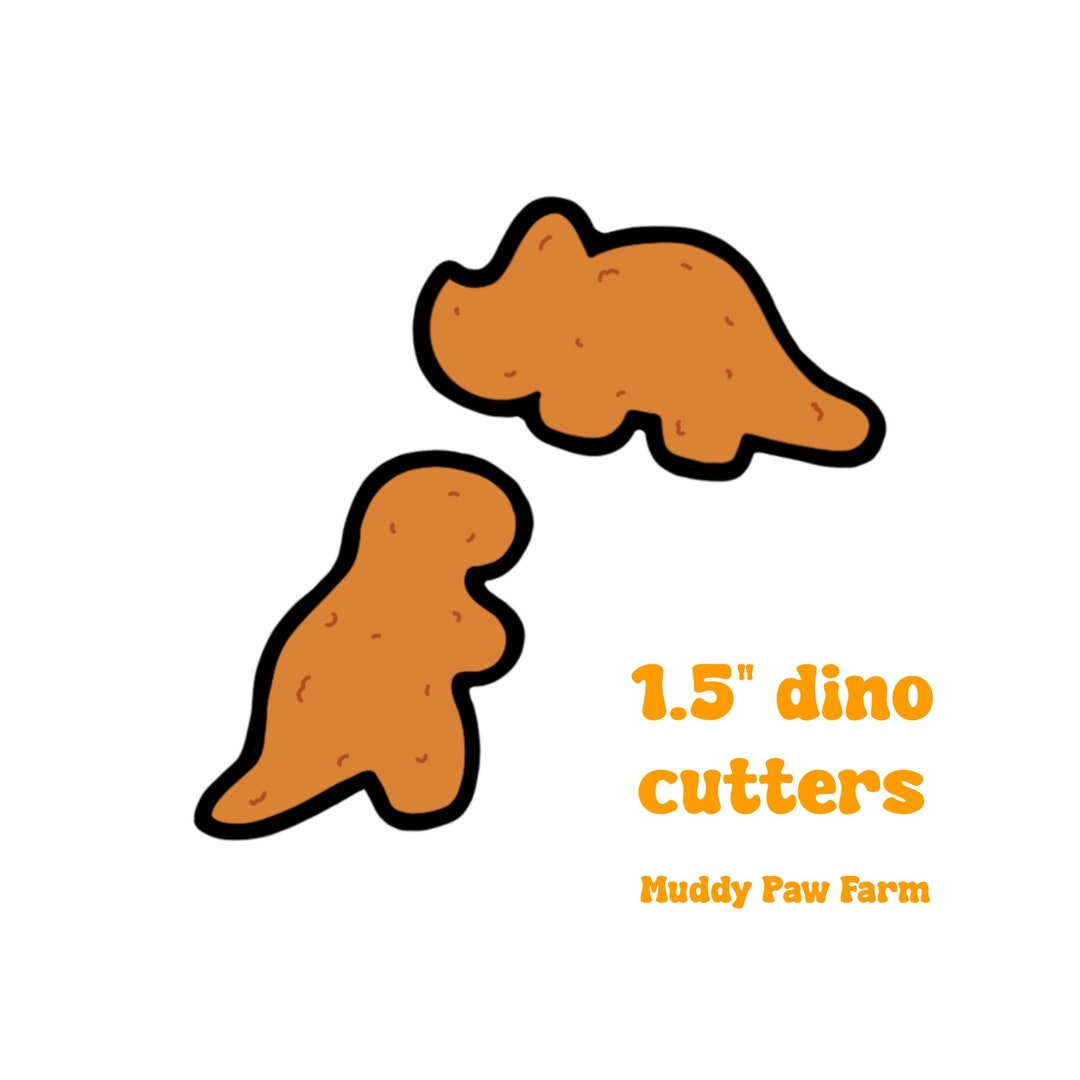 2 Dino Chicken Nugget Cutters S.W. - Etsy
